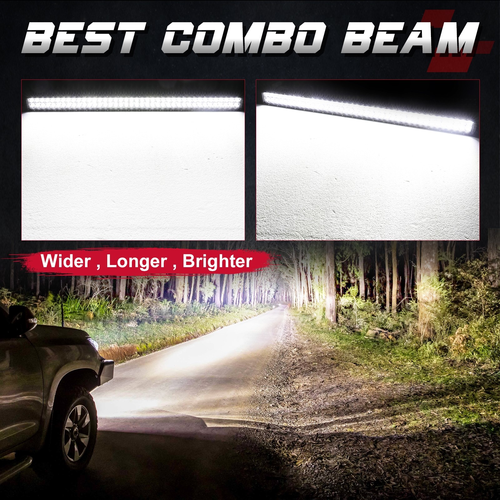 40 Inch LED Light Bar, OFFROADTOWN 560W Dual Row Off Road LED Light Bar ...