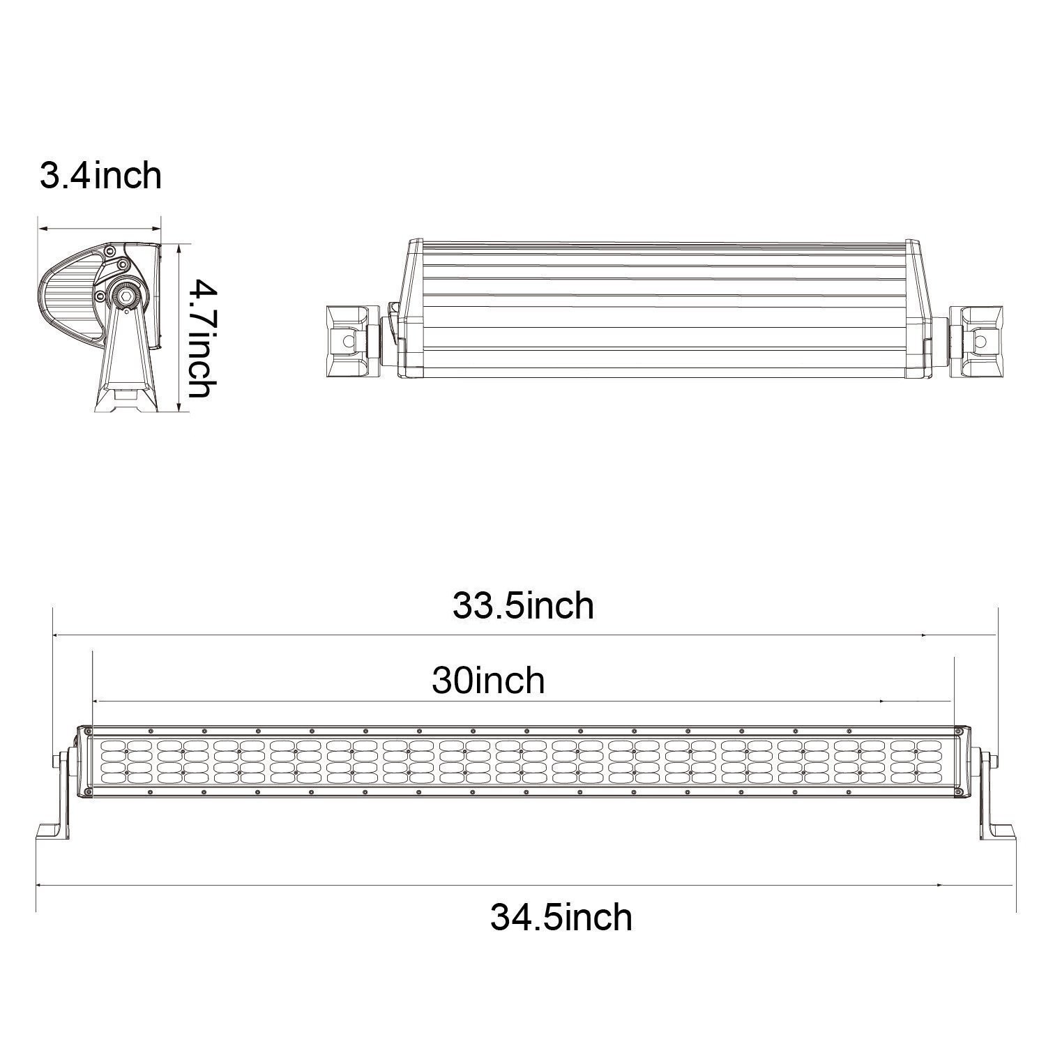 30'' 480W Combo LED Light Bar